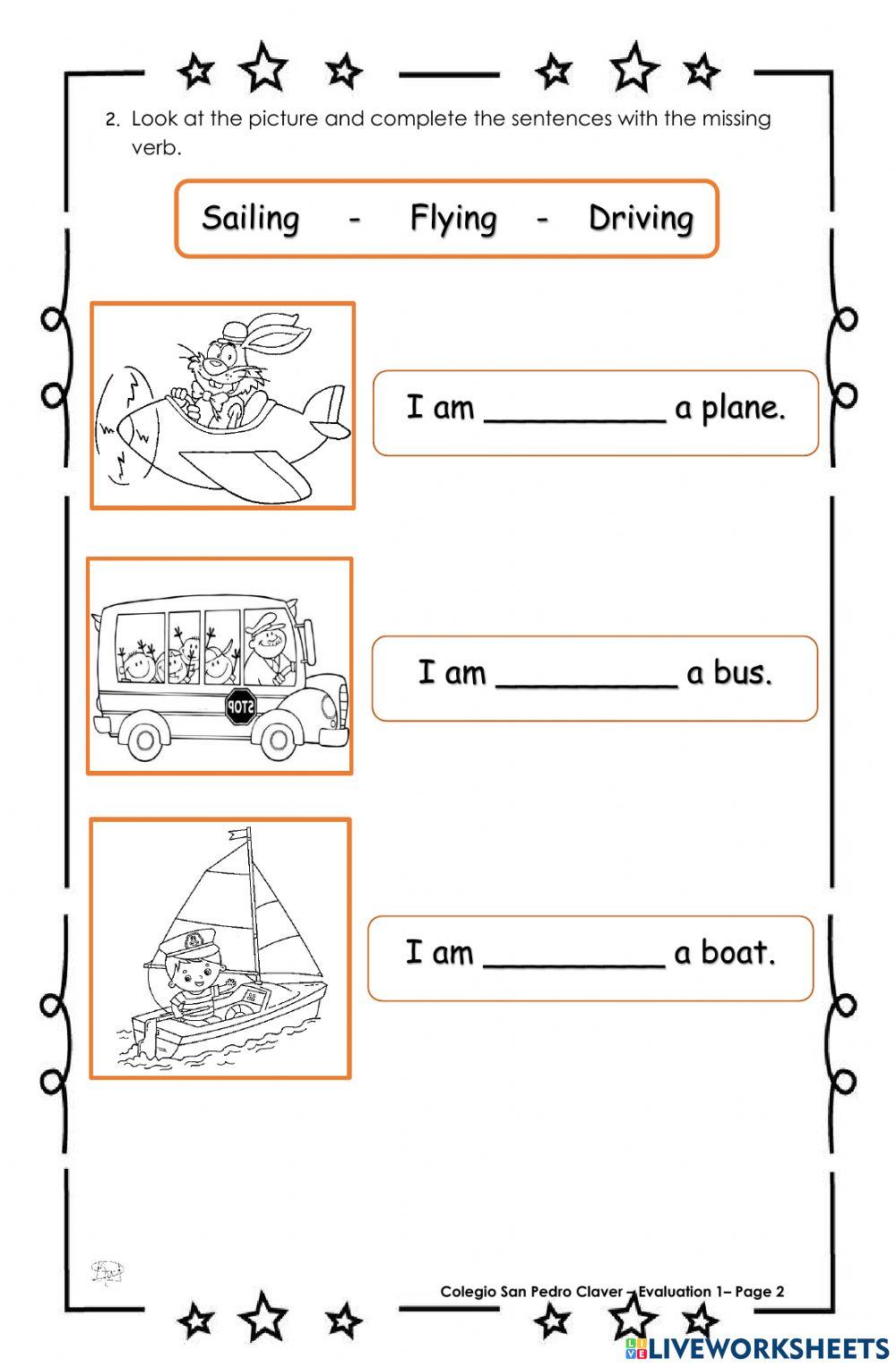 Kinder 2 evaluation 1 guide 4 worksheet | Live Worksheets