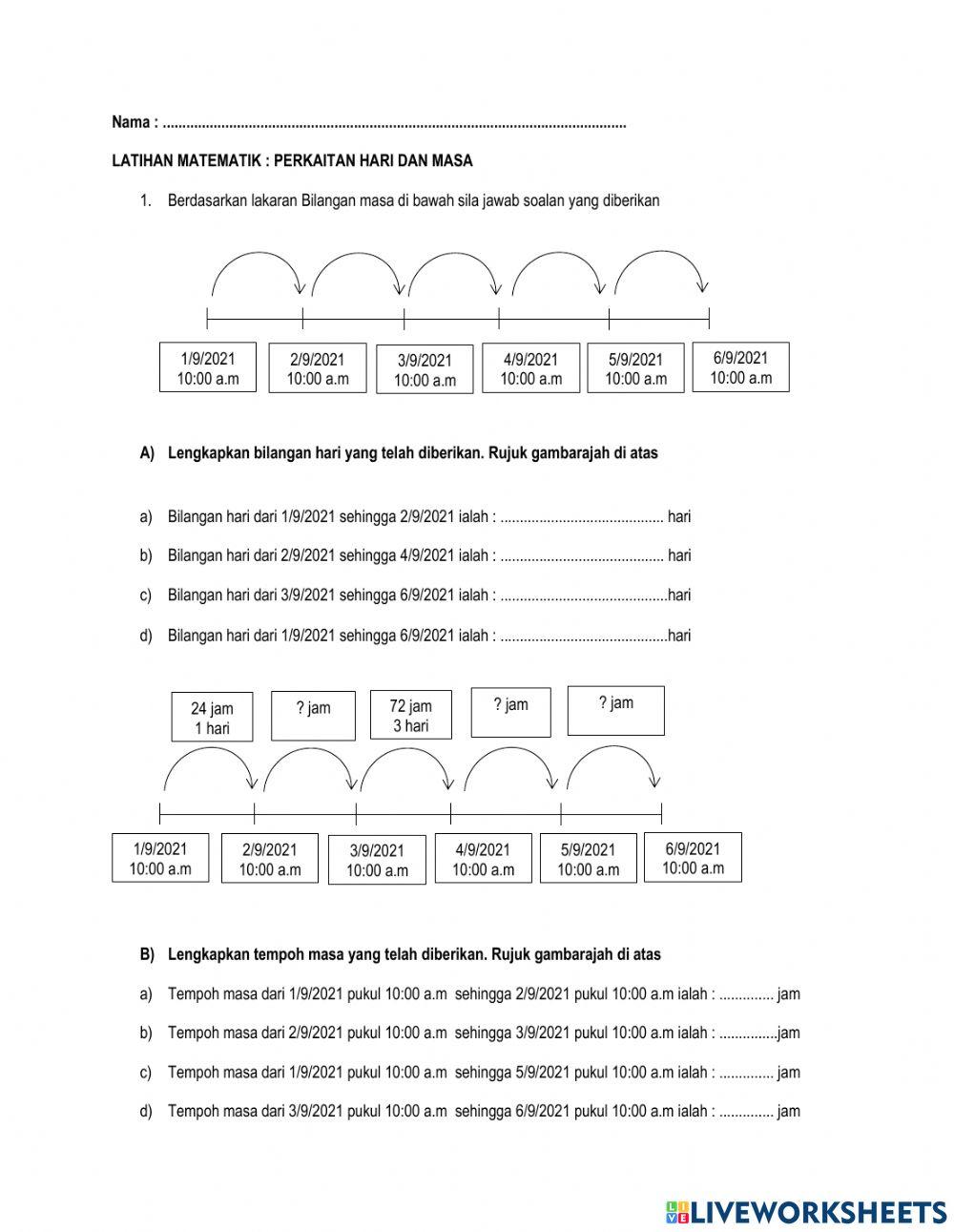 Matematik online exercise for TAHUN 4 SETIA | Live Worksheets
