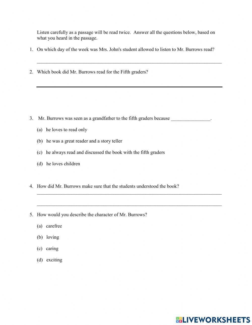 GRADE 6 DIAGNOSTIC LANGUAGE TEST online exercise for | Live Worksheets