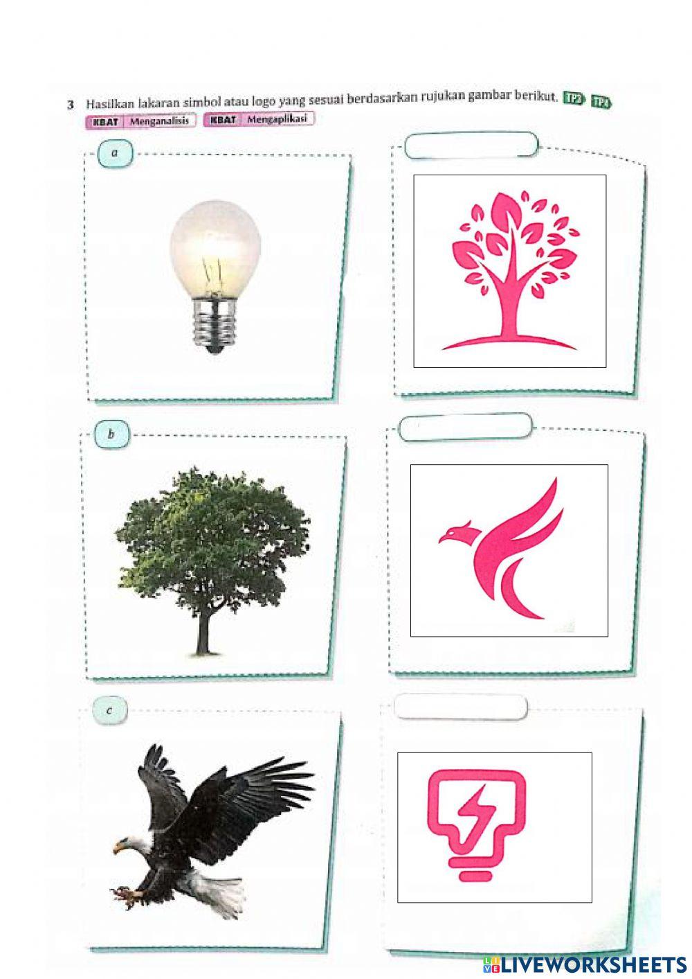 Komunikasi visual worksheet | Live Worksheets