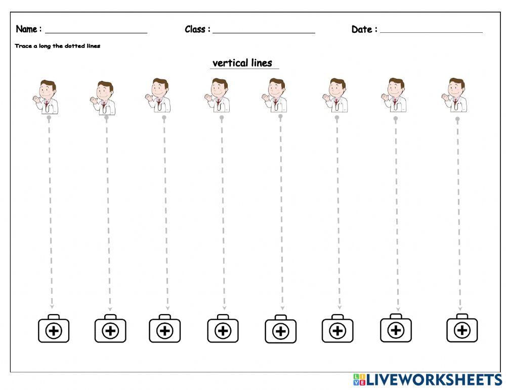Vertical line activity | Live Worksheets
