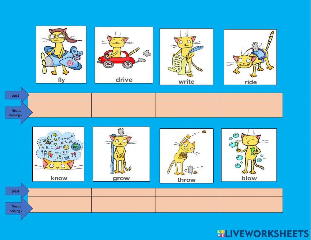 6701264 | irregular verbs cat | mapsi | LiveWorksheets