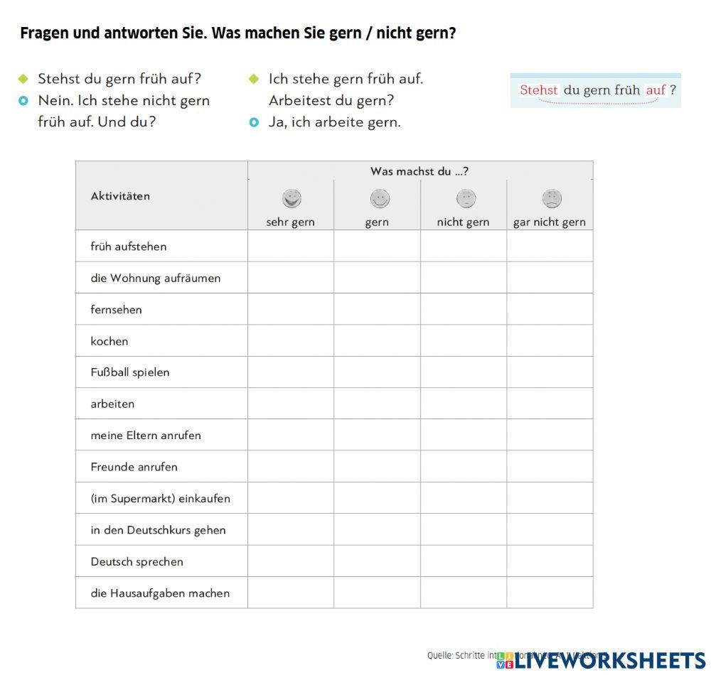 Lektion 5-Stehst du gern früh auf?-Schritte international neu online ...