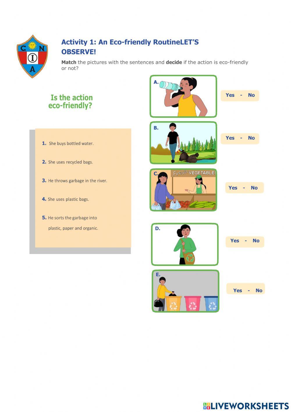 Let's go green! activity | Live Worksheets