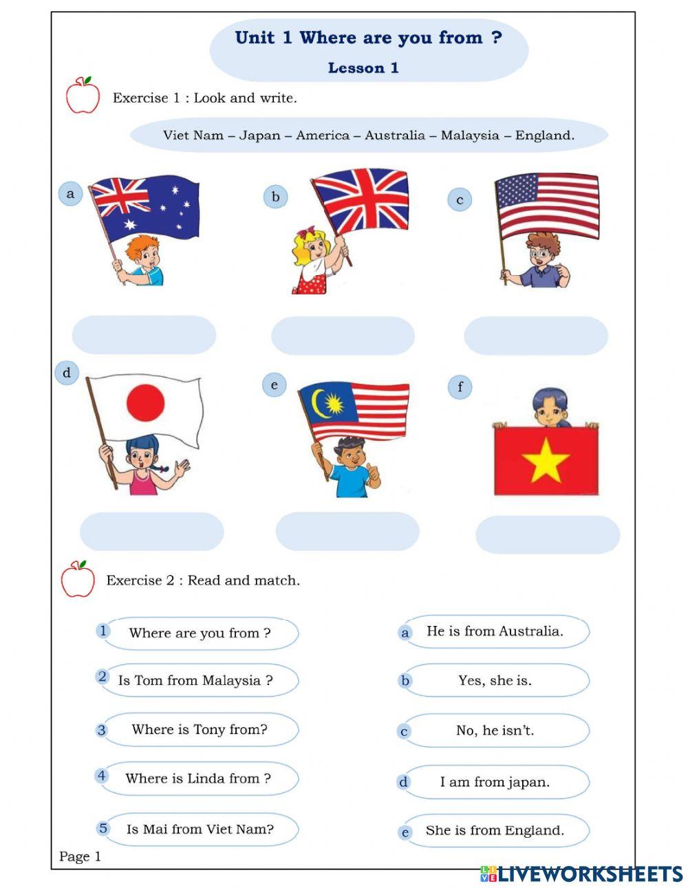 Nation | Free Interactive Worksheets | 1342150