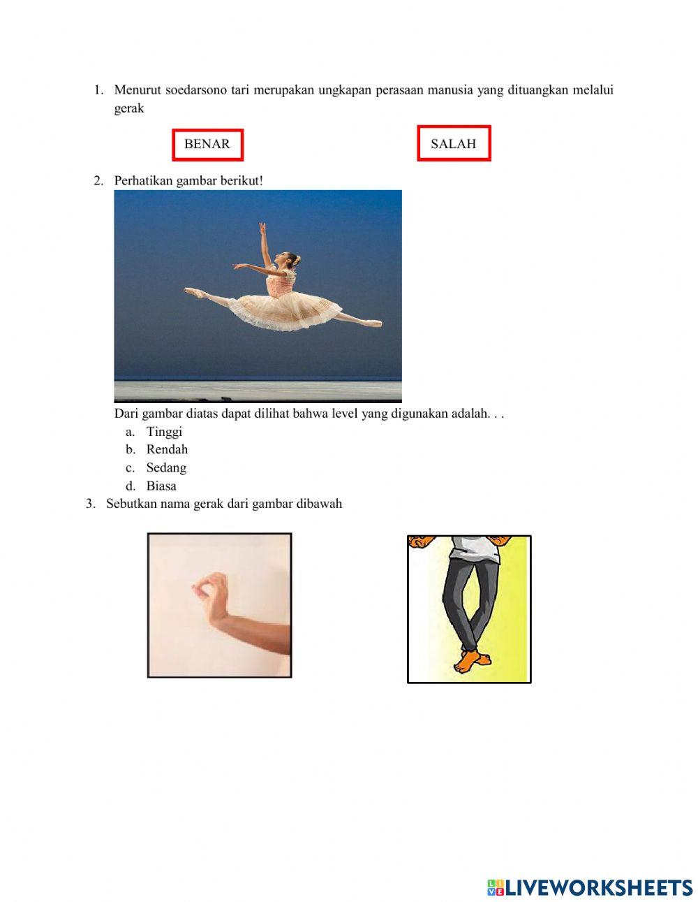 Tari exercise | Live Worksheets