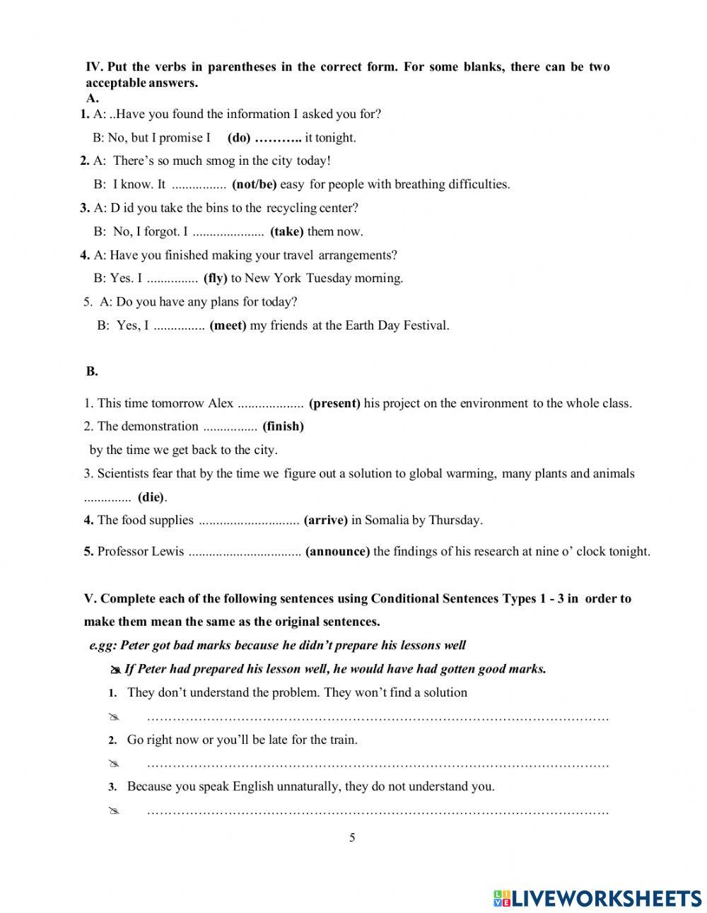 DS - Access 4 - Test 3 Vocab + Gr worksheet | Live Worksheets