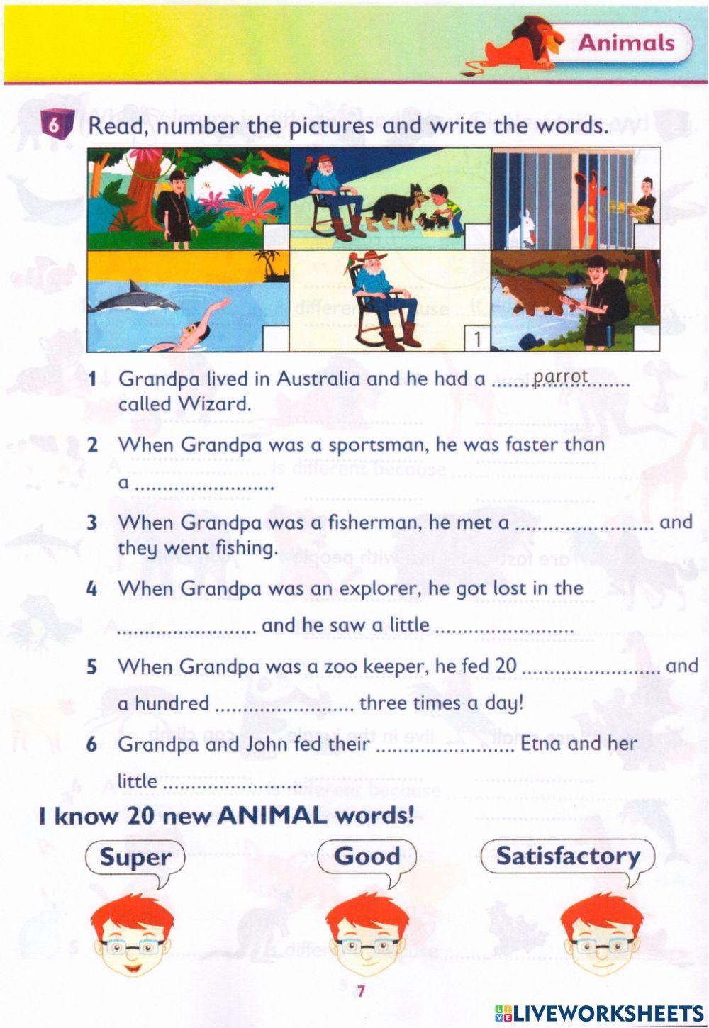 Movers-animals online exercise for | Live Worksheets