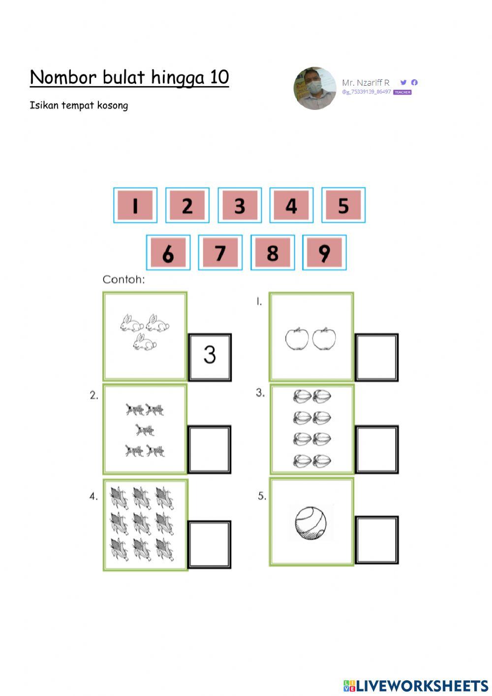 Linus Numerasi 4 worksheet | Live Worksheets