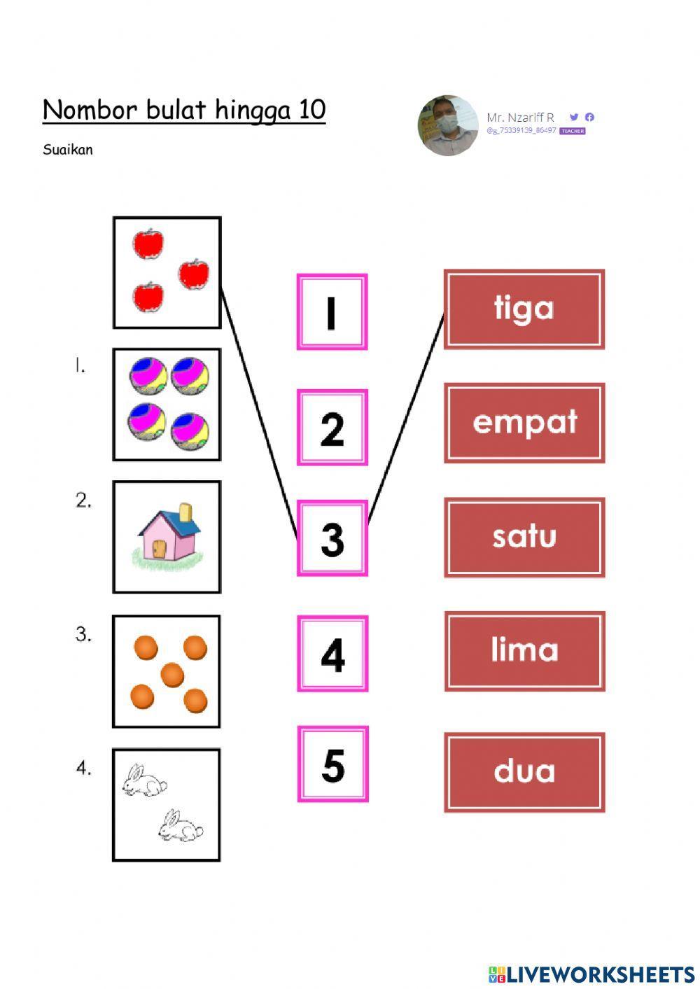 Linus Numerasi 7 worksheet | Live Worksheets