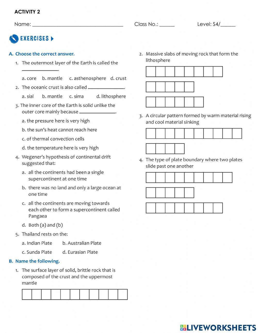 Activity 3 Unit Exercises S4-Final online exercise for | Live Worksheets