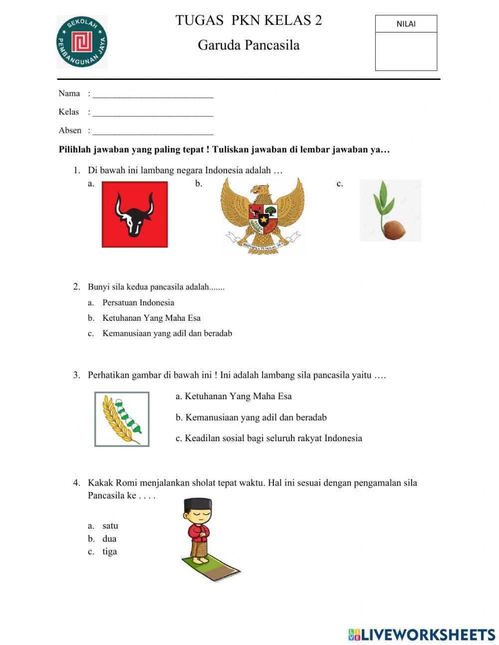 PKn Kelas 2 Lam… | Free Interactive Worksheets | 1342622