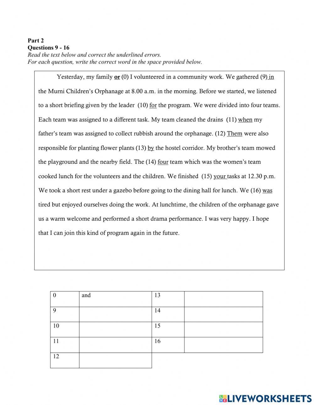 PBD Ting. 3 interactive worksheet | Live Worksheets