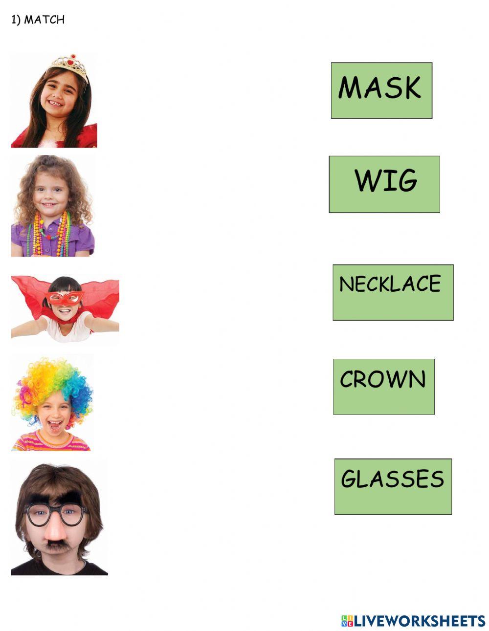 Faces interactive worksheet for 2do | Live Worksheets