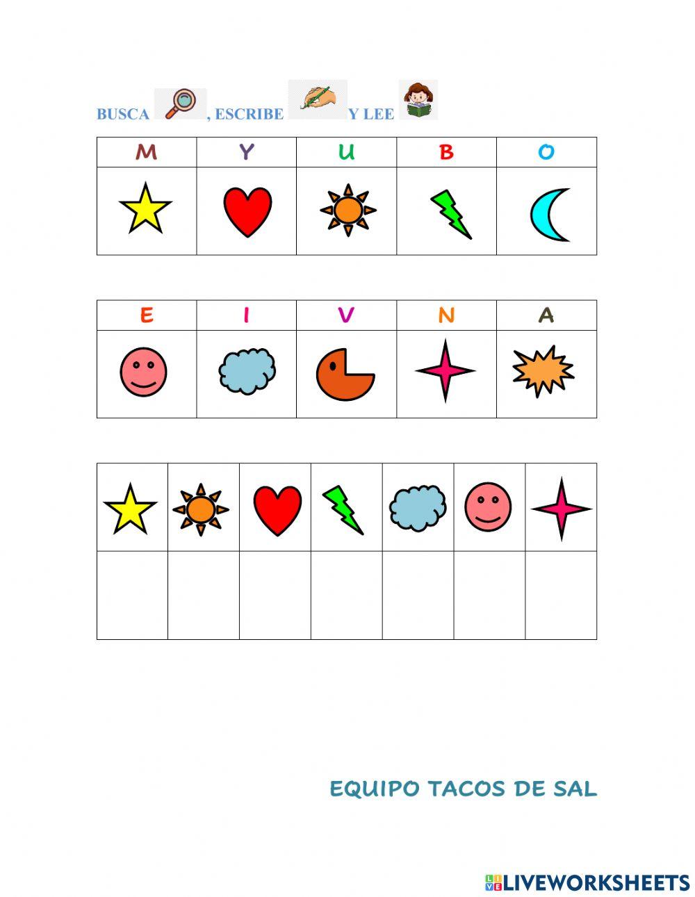 Mis letras worksheet | Live Worksheets