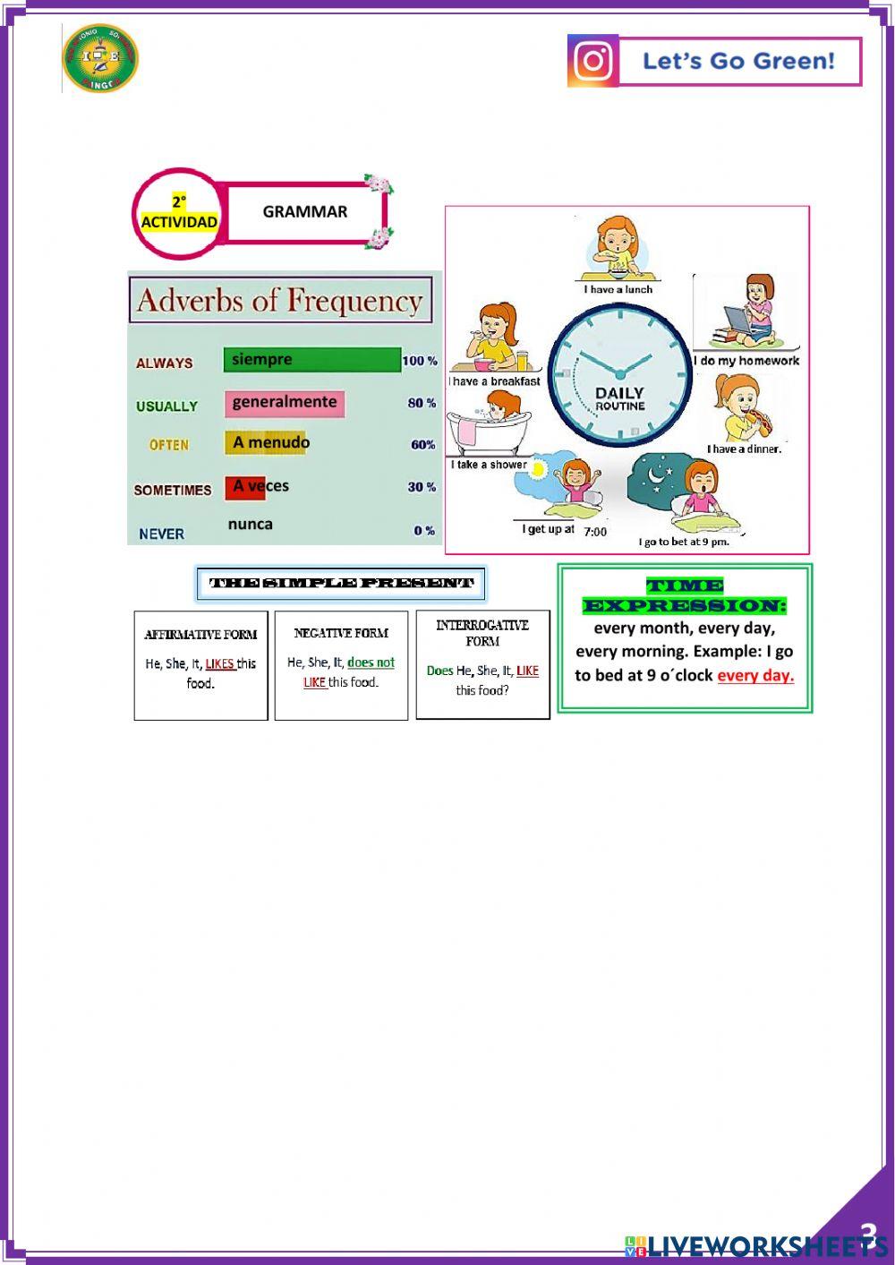 Let's go green online worksheet | Live Worksheets