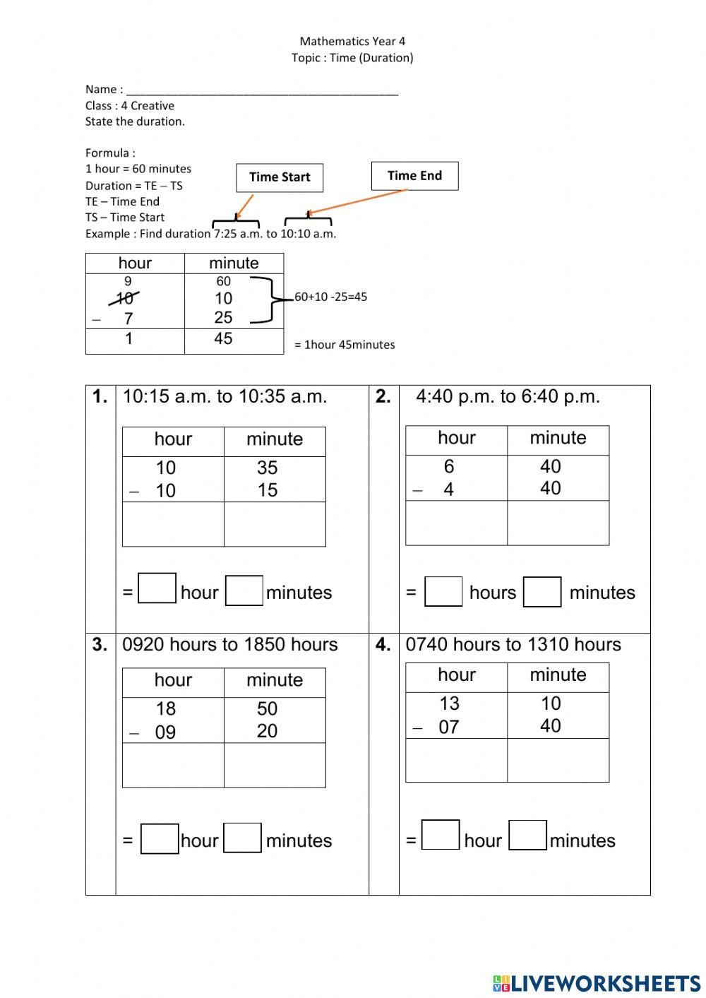 Unidades De Tiempo Interactive Worksheet Live Worksheets - V Unidades De Tiempo Interactive Worksheet Live Worksheets - V