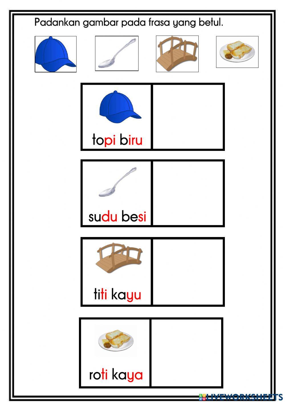Pdf online worksheet: Kemahiran membaca | Live Worksheets