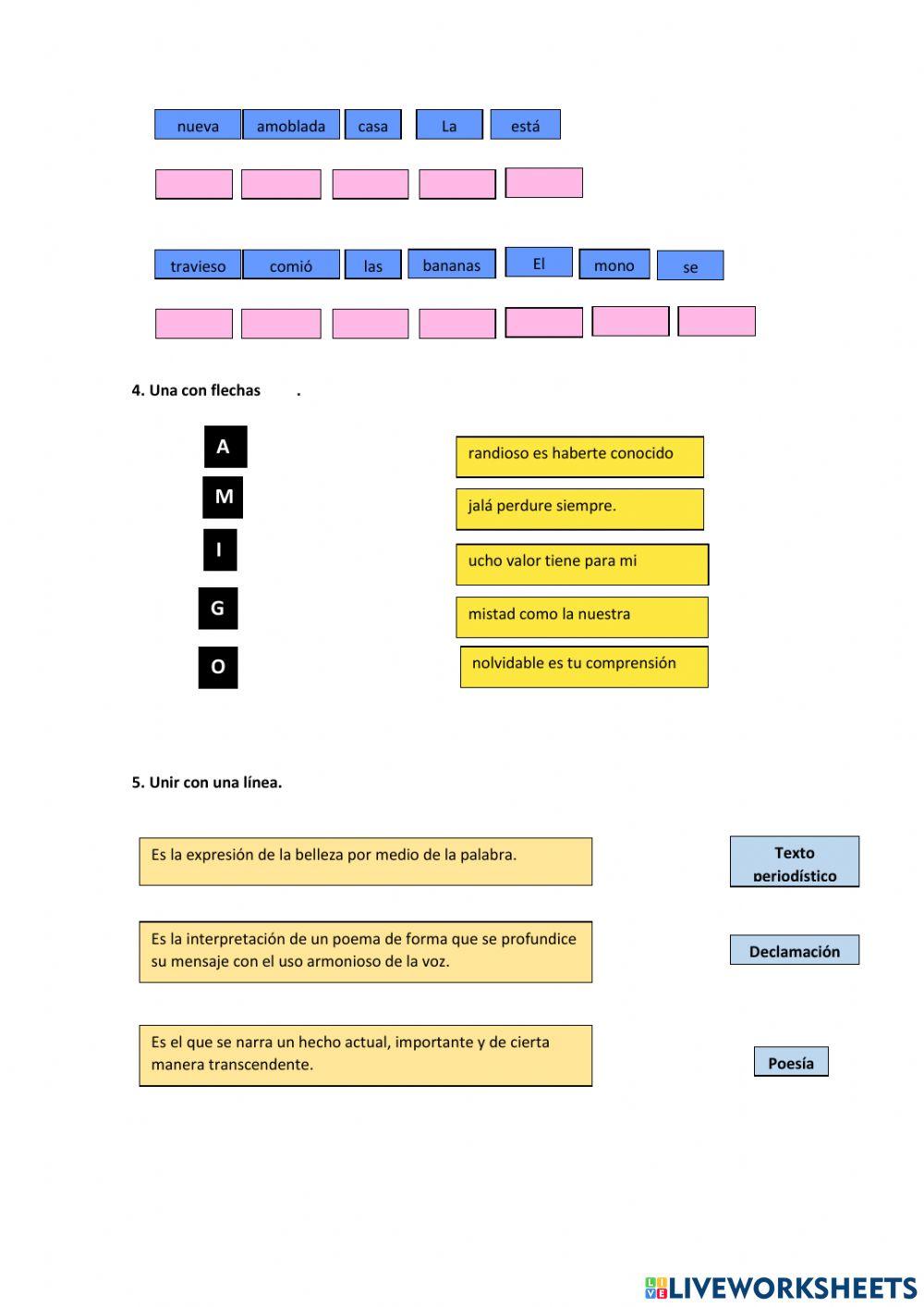 Cuestionario di… | Free Interactive Worksheets | 1345102