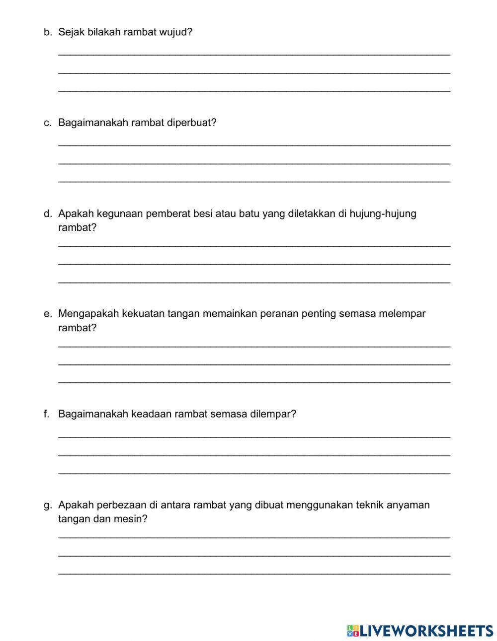 Kertas 2 interactive exercise | Live Worksheets