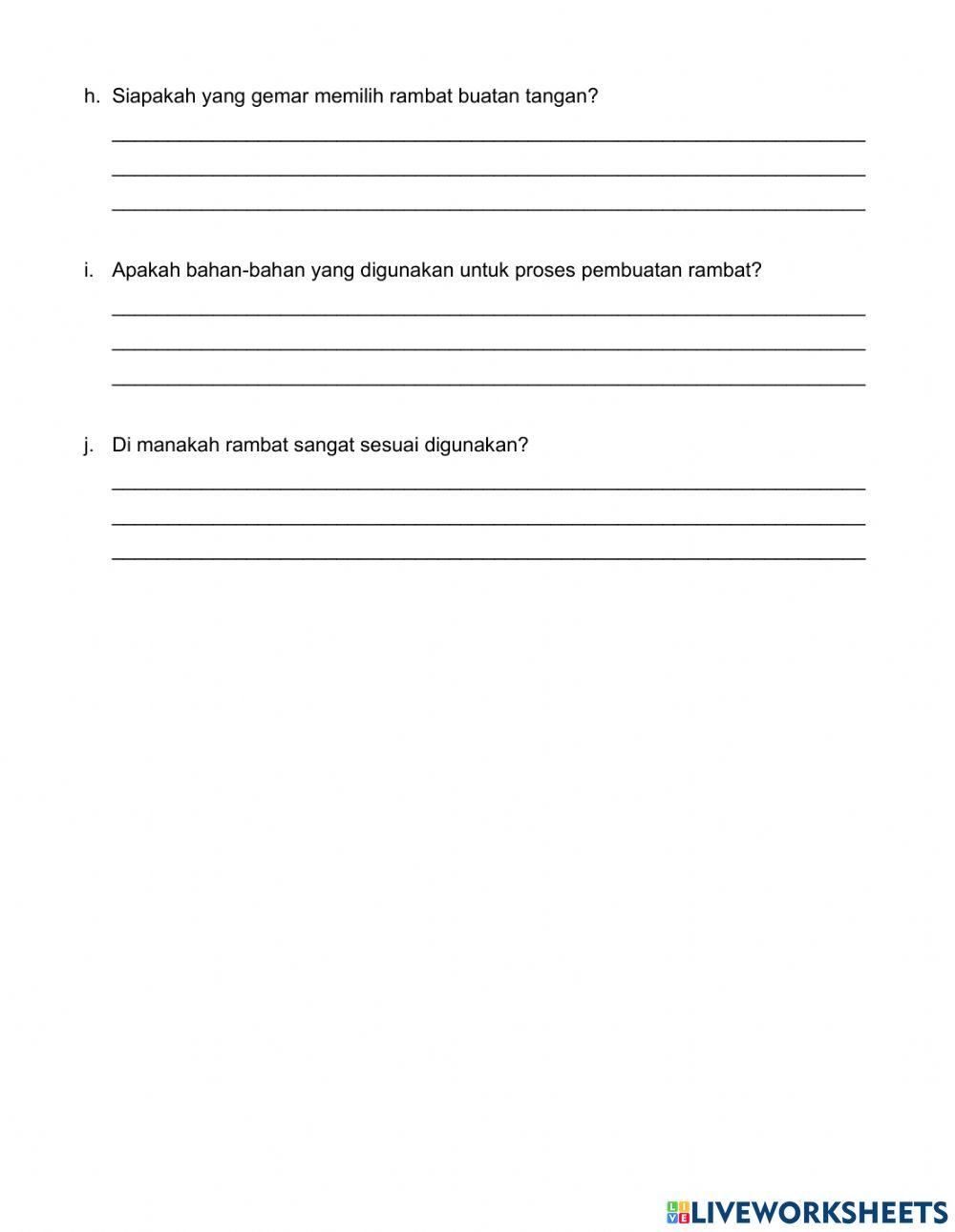 Kertas 2 interactive exercise | Live Worksheets