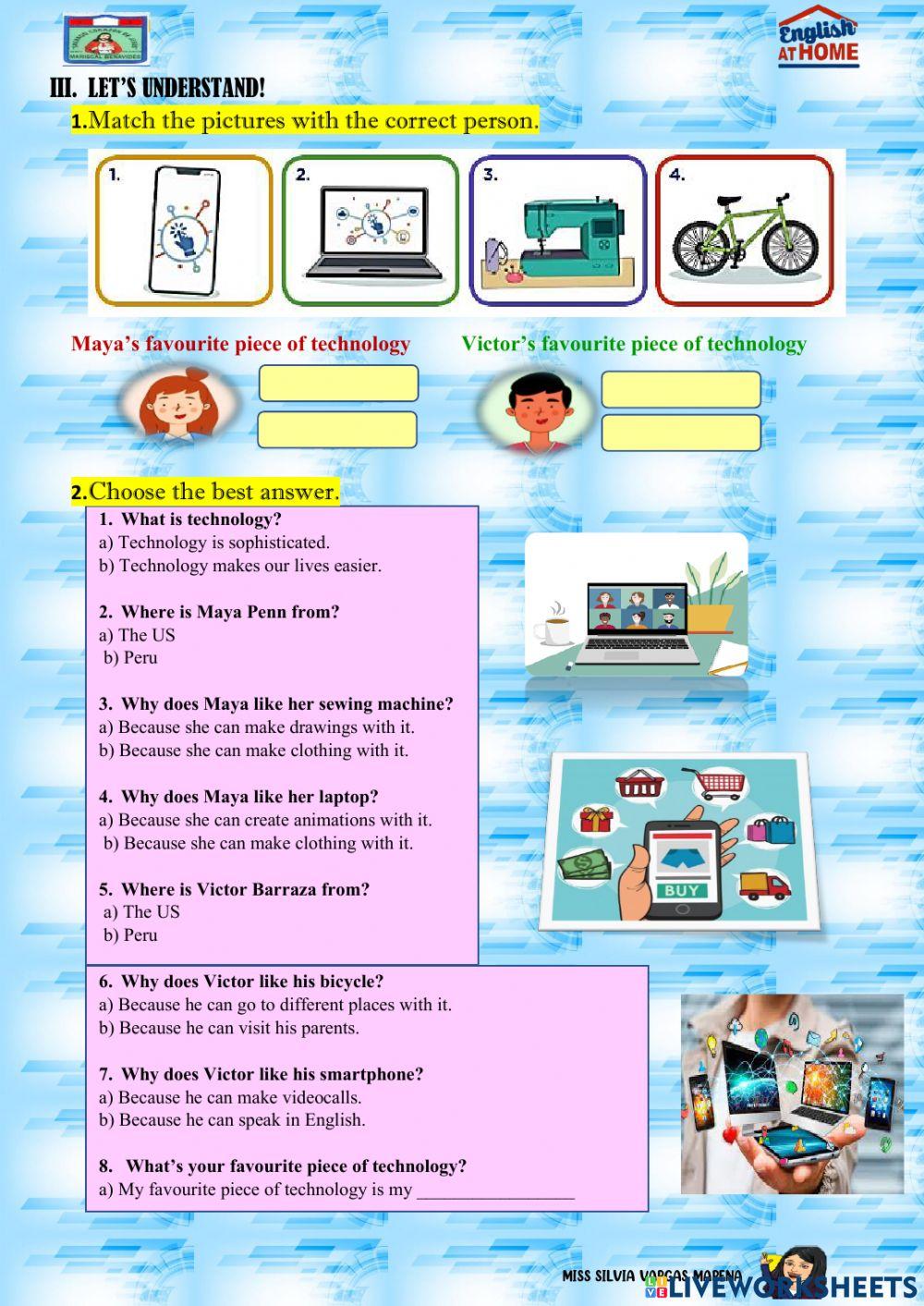 Activity 1:MY FAVOURITE PIECE OF TECHNOLOGY worksheet | Live Worksheets