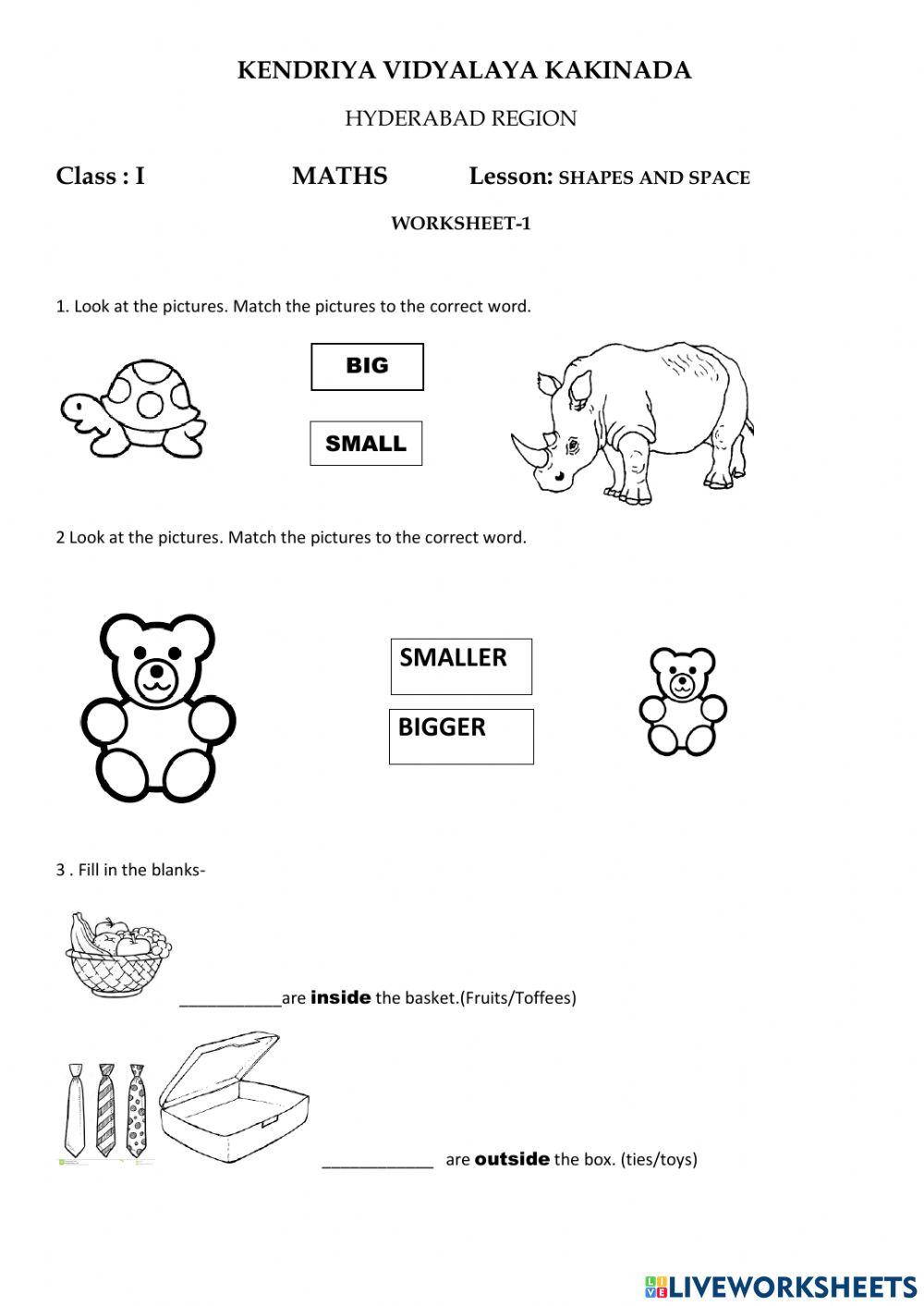 5171189 | WORKSHEET-1 SHAPES AND SPACE | naresh58329