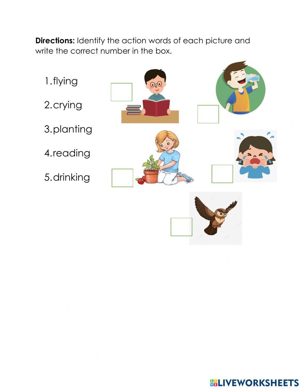 Verb search interactive worksheet | Live Worksheets
