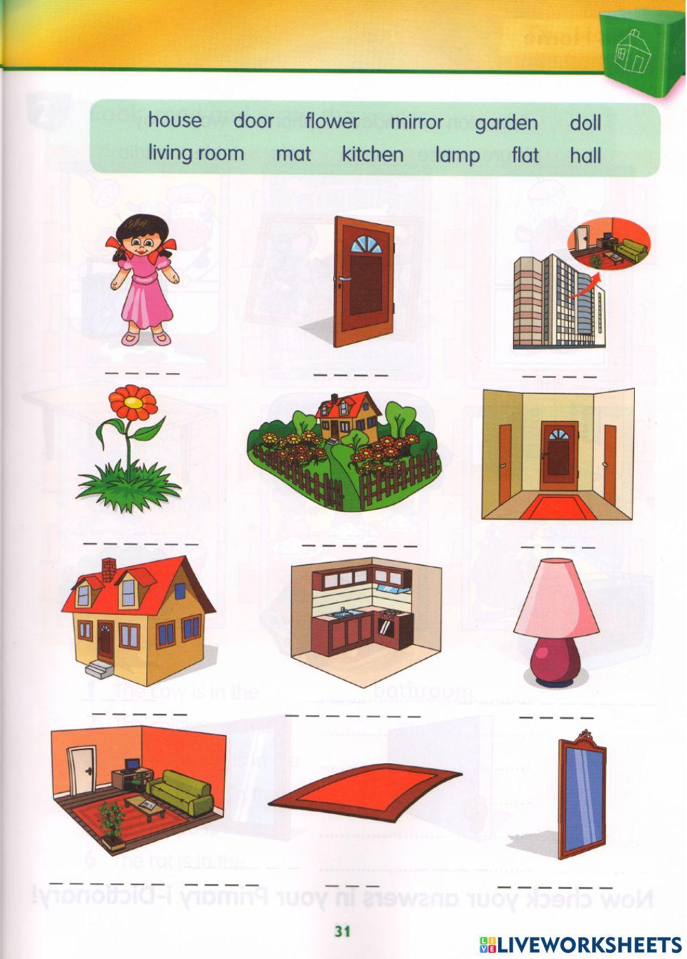 Starters-the home 1 online exercise for | Live Worksheets