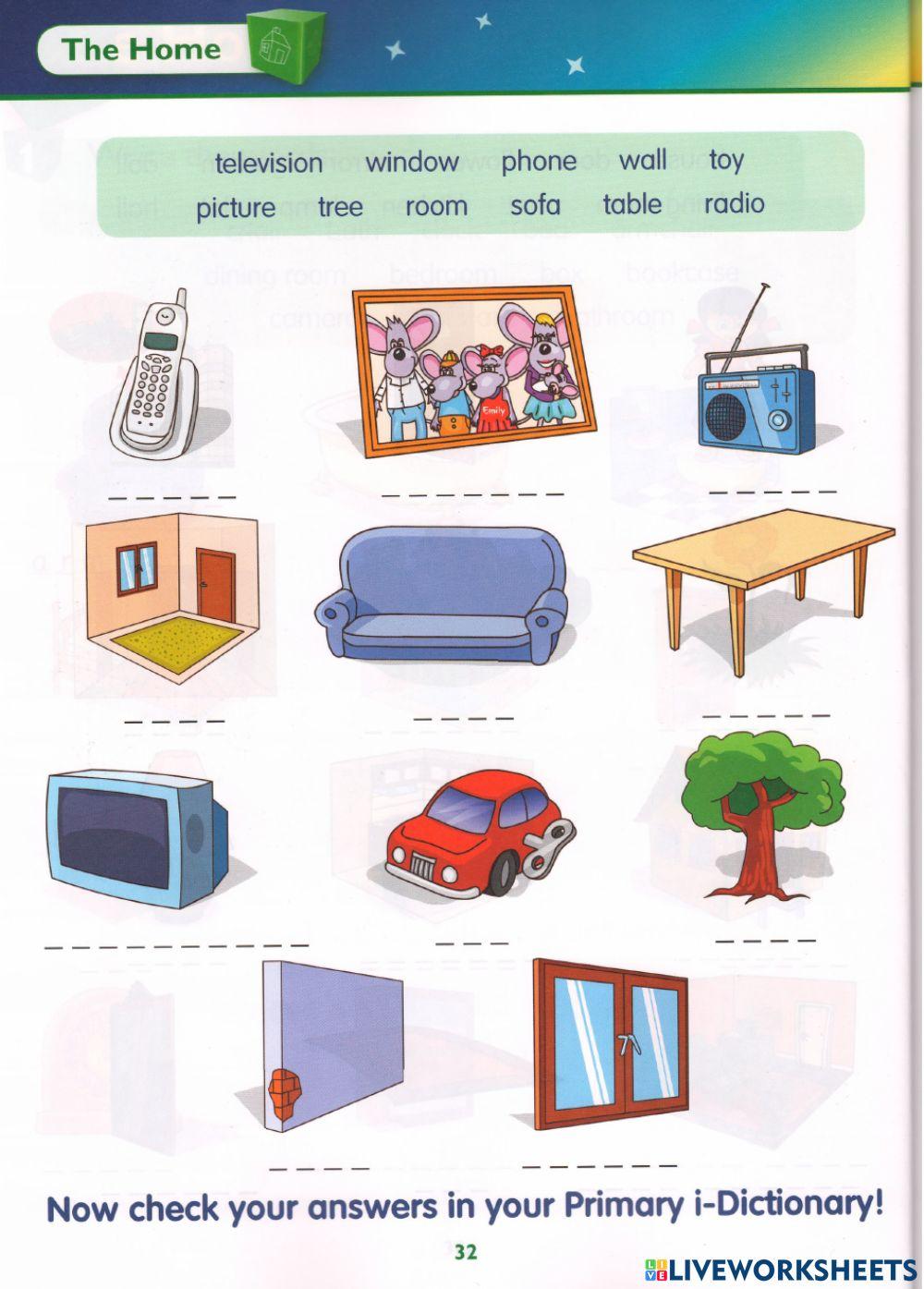 Starters-the home 1 online exercise for | Live Worksheets