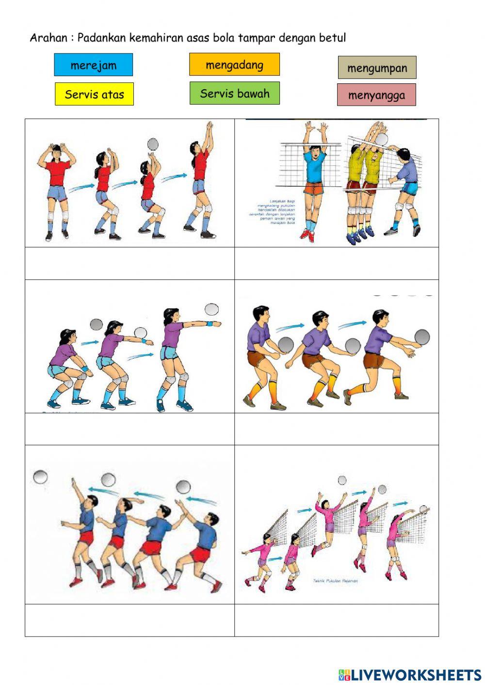 Kemahiran asas bola tampar interactive exercise | Live Worksheets