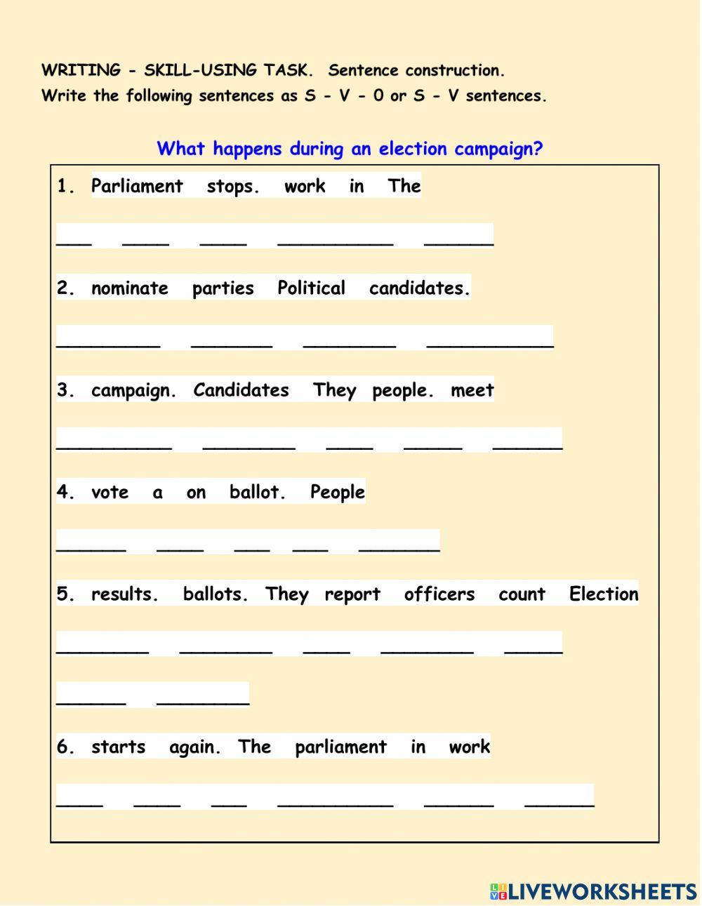 What happens during an election campaign? 1418261 | Irma