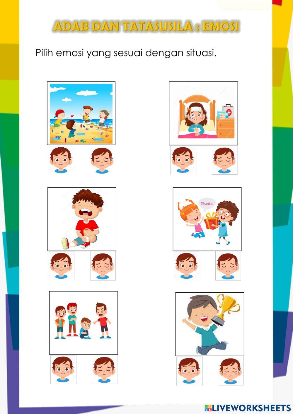 Emosi Free Online Activity Live Worksheets