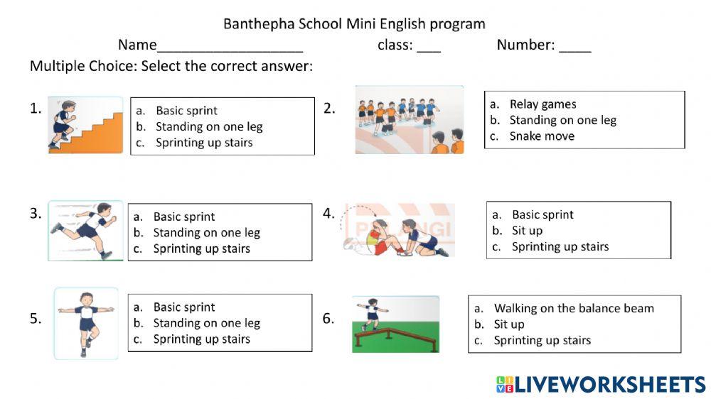 Health 6, Quiz e worksheet | Live Worksheets