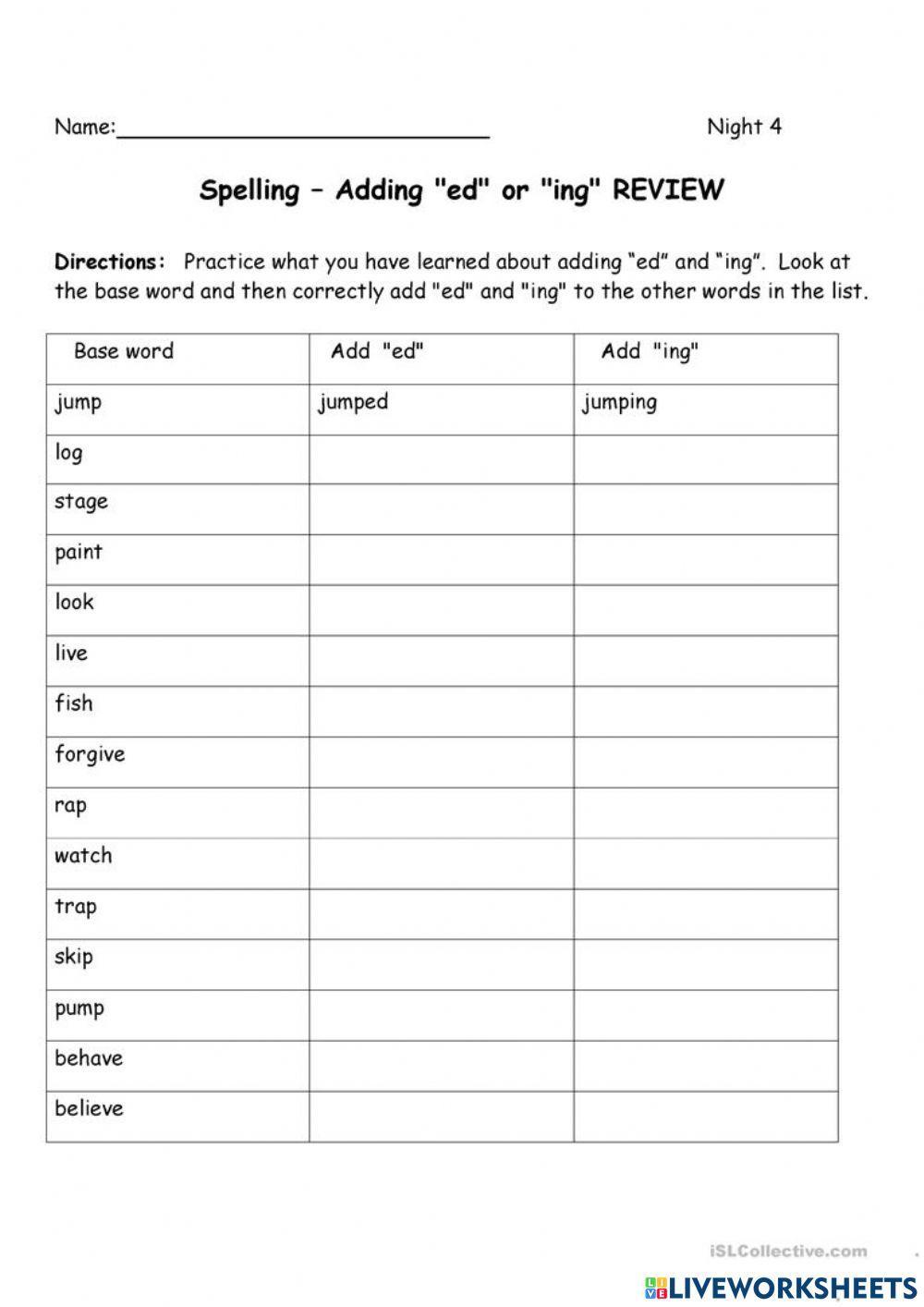 1420871 Add ed And ing To Verbs Tr Aqila 1420871 Add ed And ing To Verbs Tr Aqila