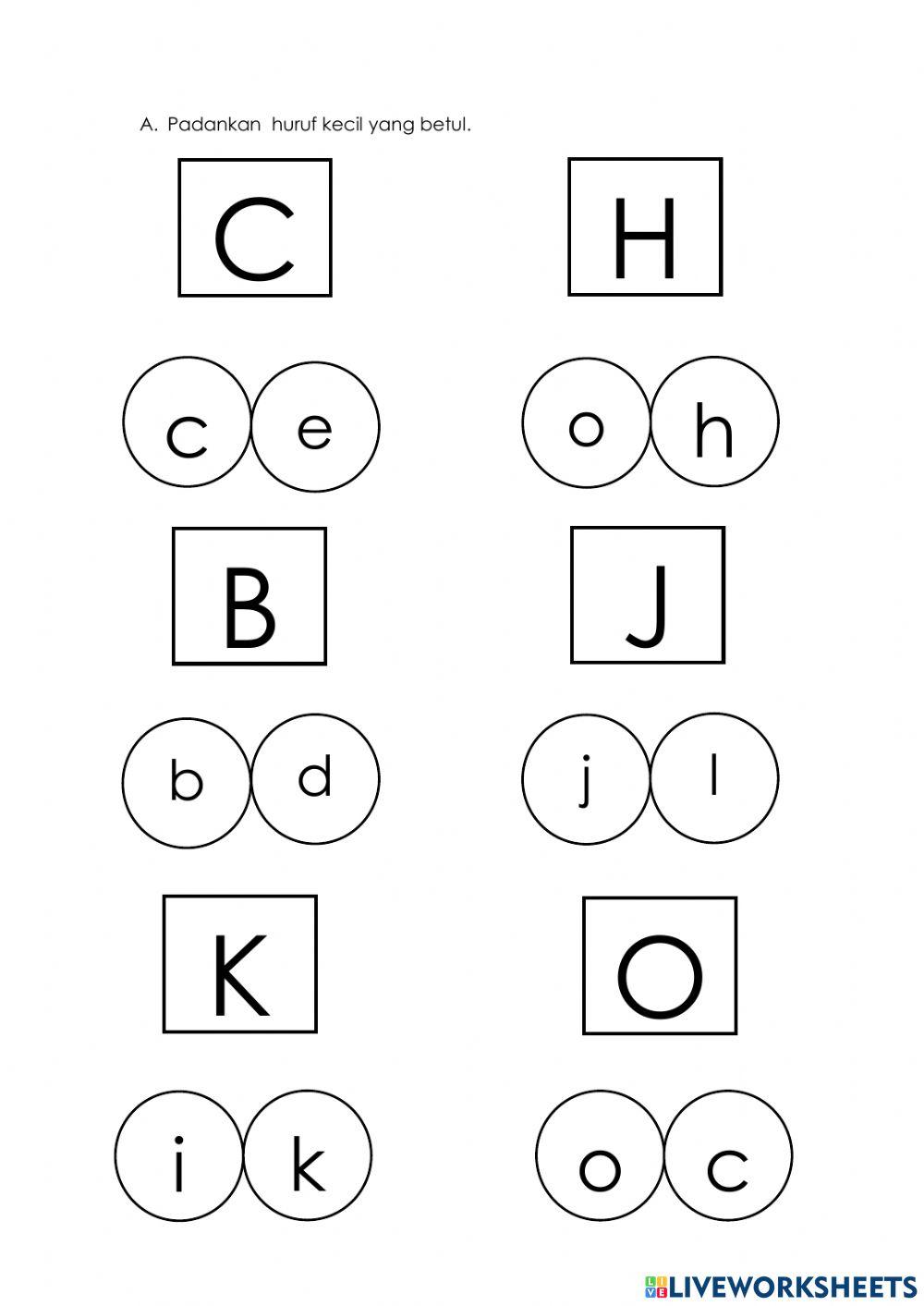 Abjad kecil activity | Live Worksheets