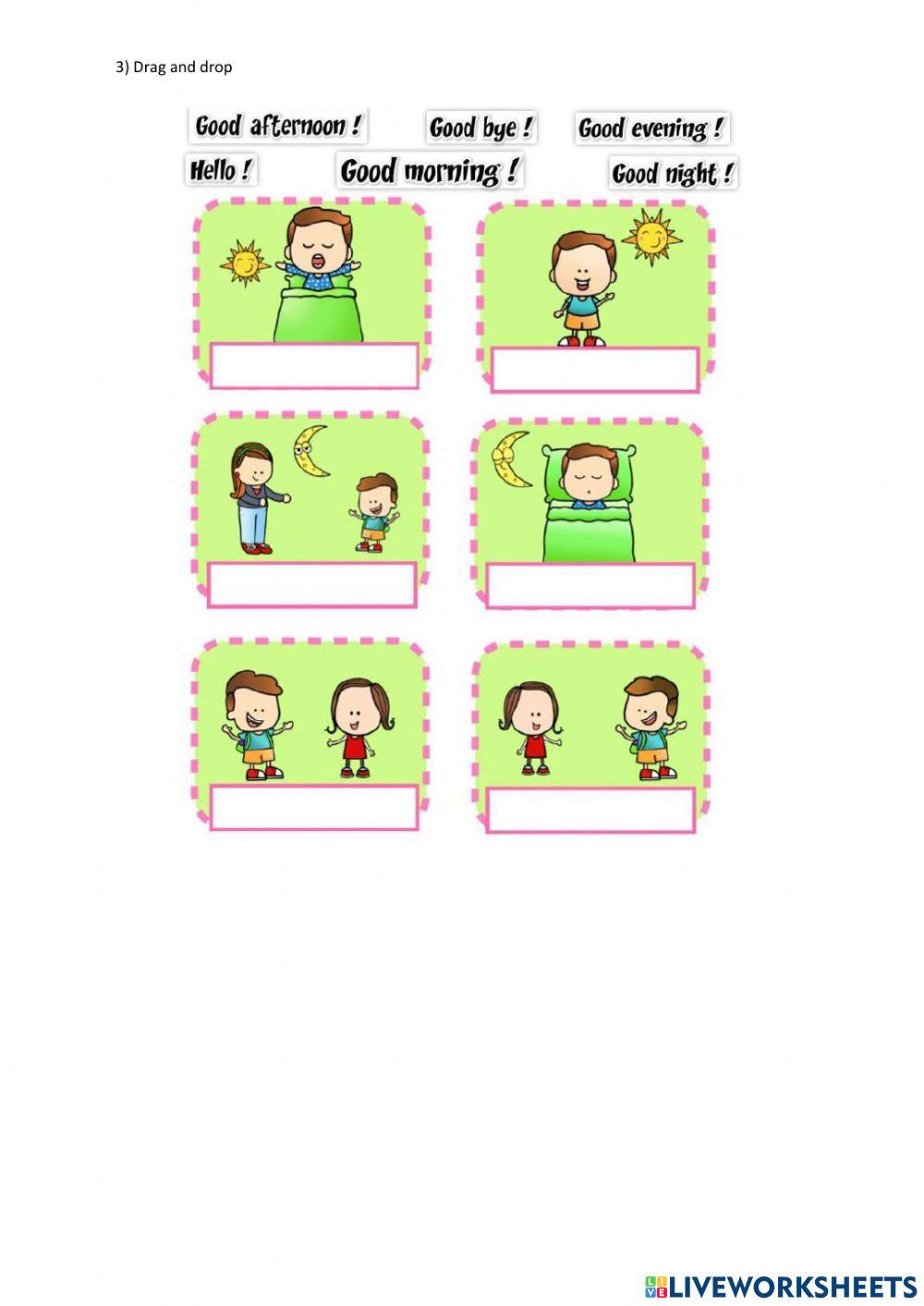 Greetings | Free Interactive Worksheets | 1421224