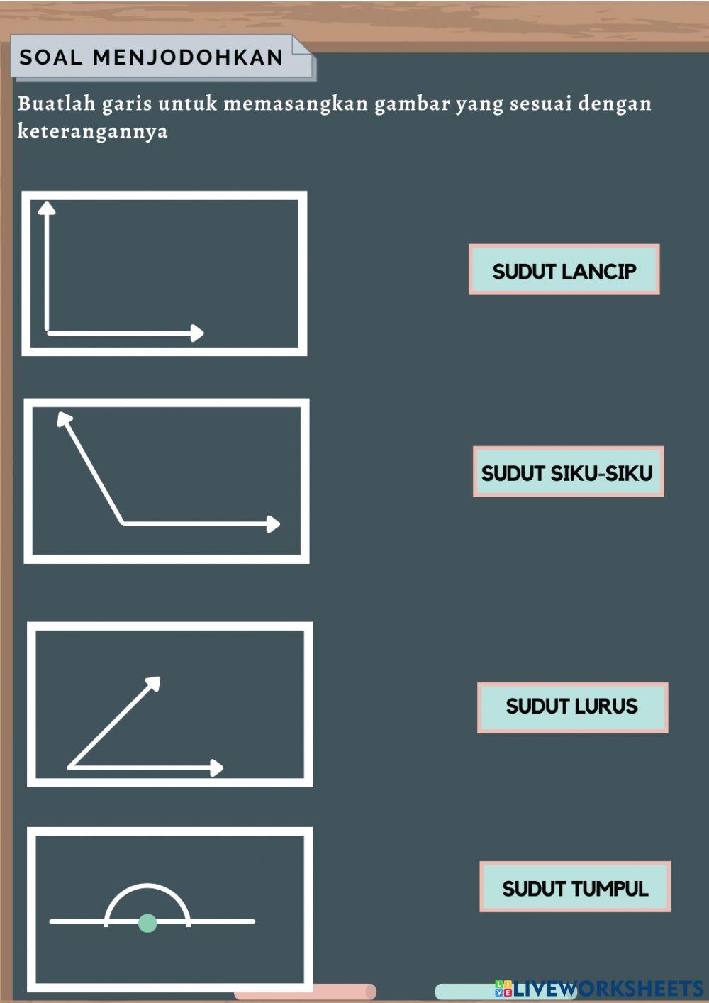 Lembar Kerja Peserta Didik Materi Garis dan Sudut worksheet for 3 ...