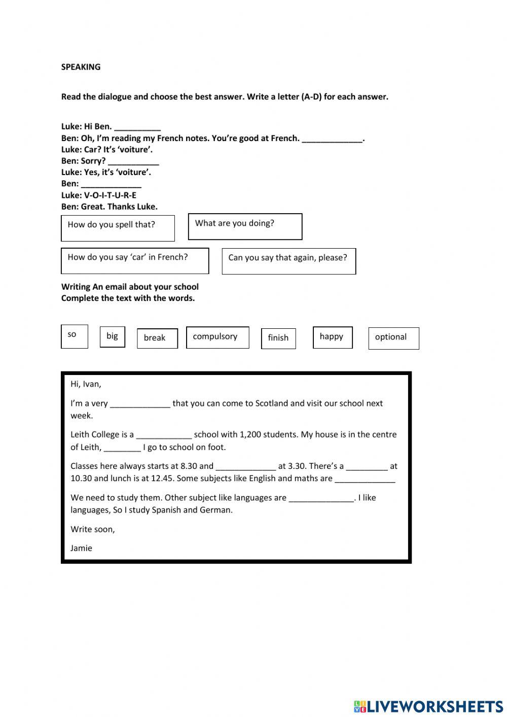 Learning world:… | Free Interactive Worksheets | 1421713