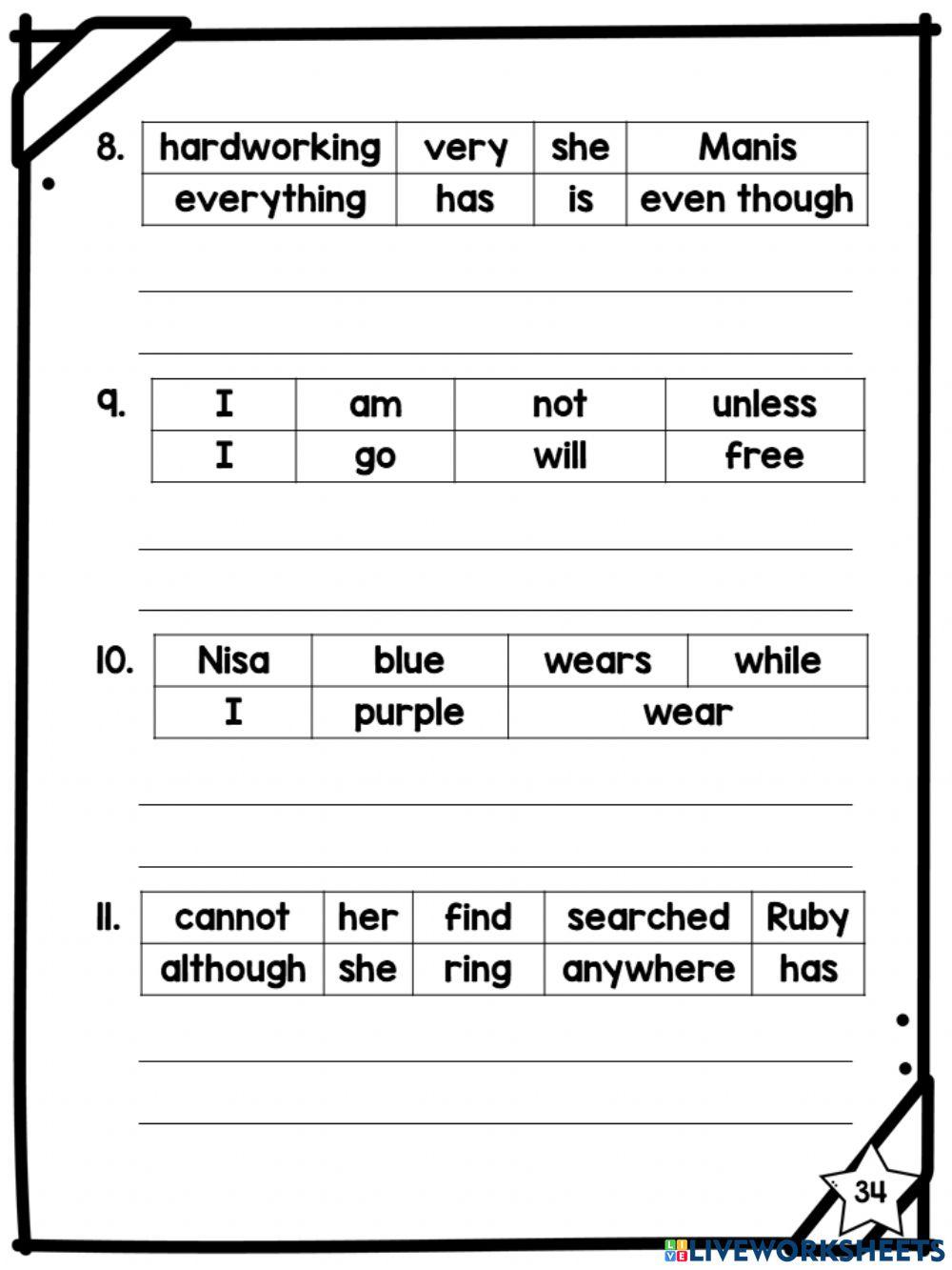 Complex Sentence (8) 4205502 | NASHIHA930817 | Live