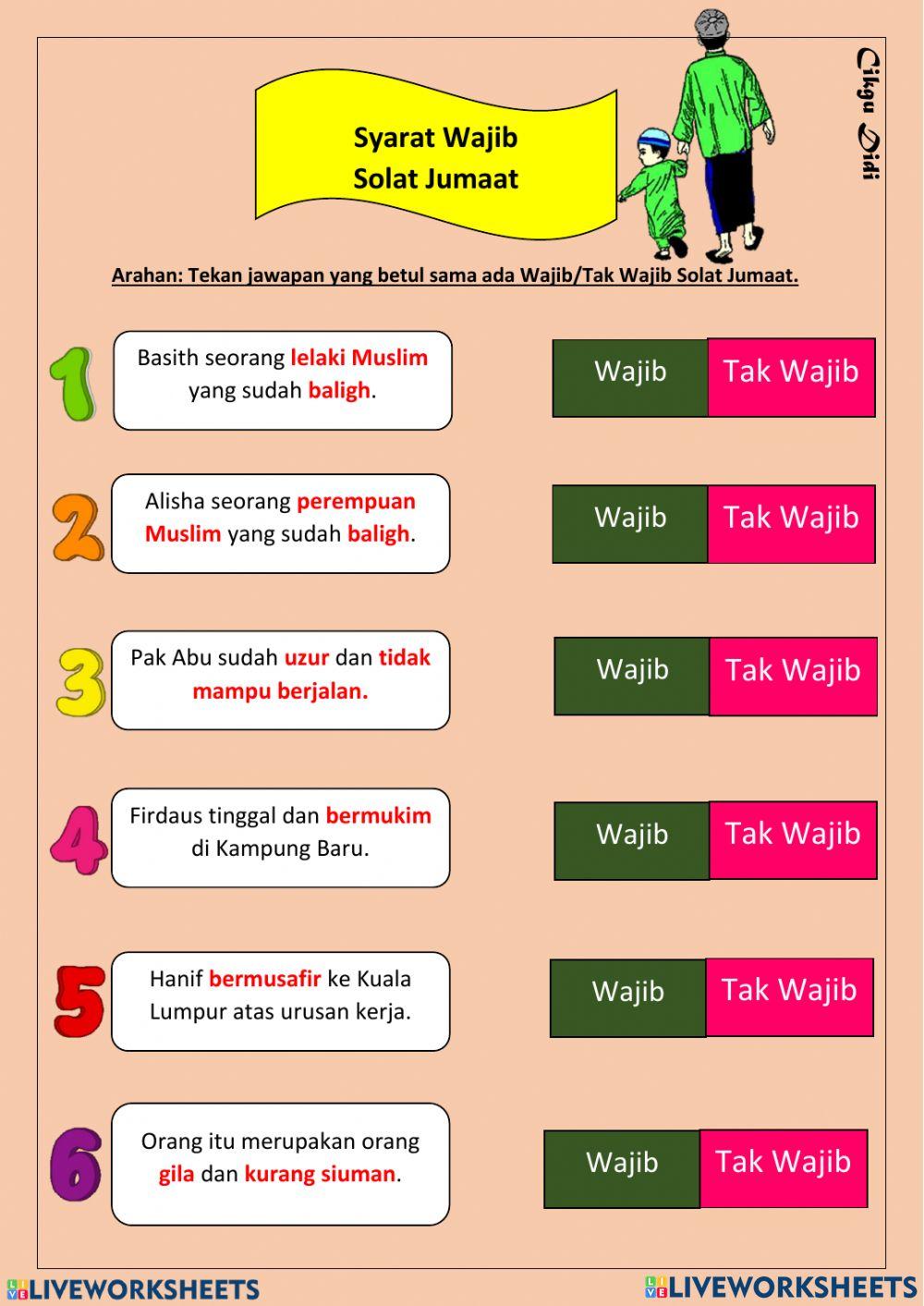 1421882 | Syarat Wajib Solat Jumaat | Siti Raoyah