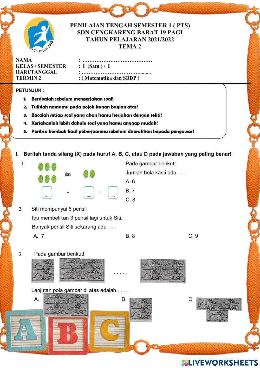 PTS TEMA 2 Termin 2 worksheet | Live Worksheets
