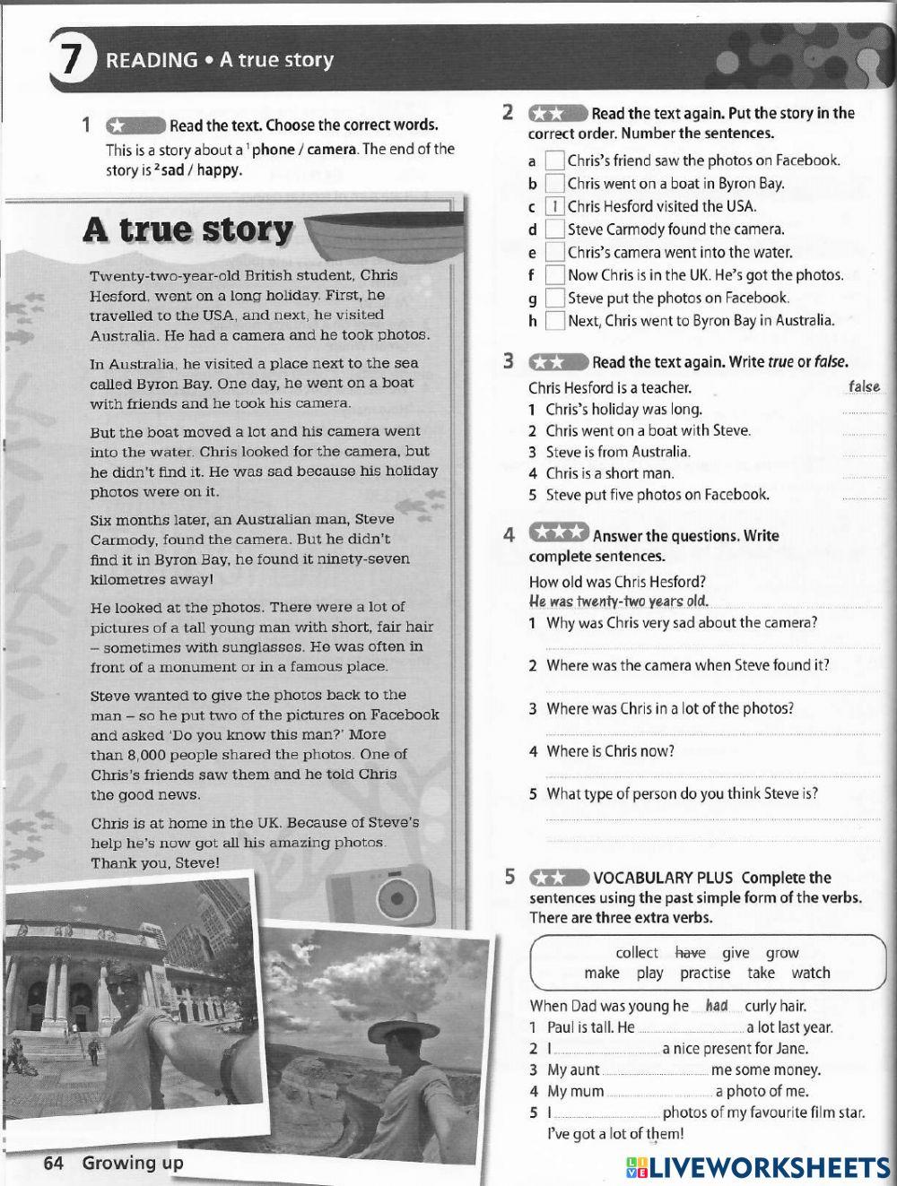 Y5 U7 Reading worksheet | Live Worksheets