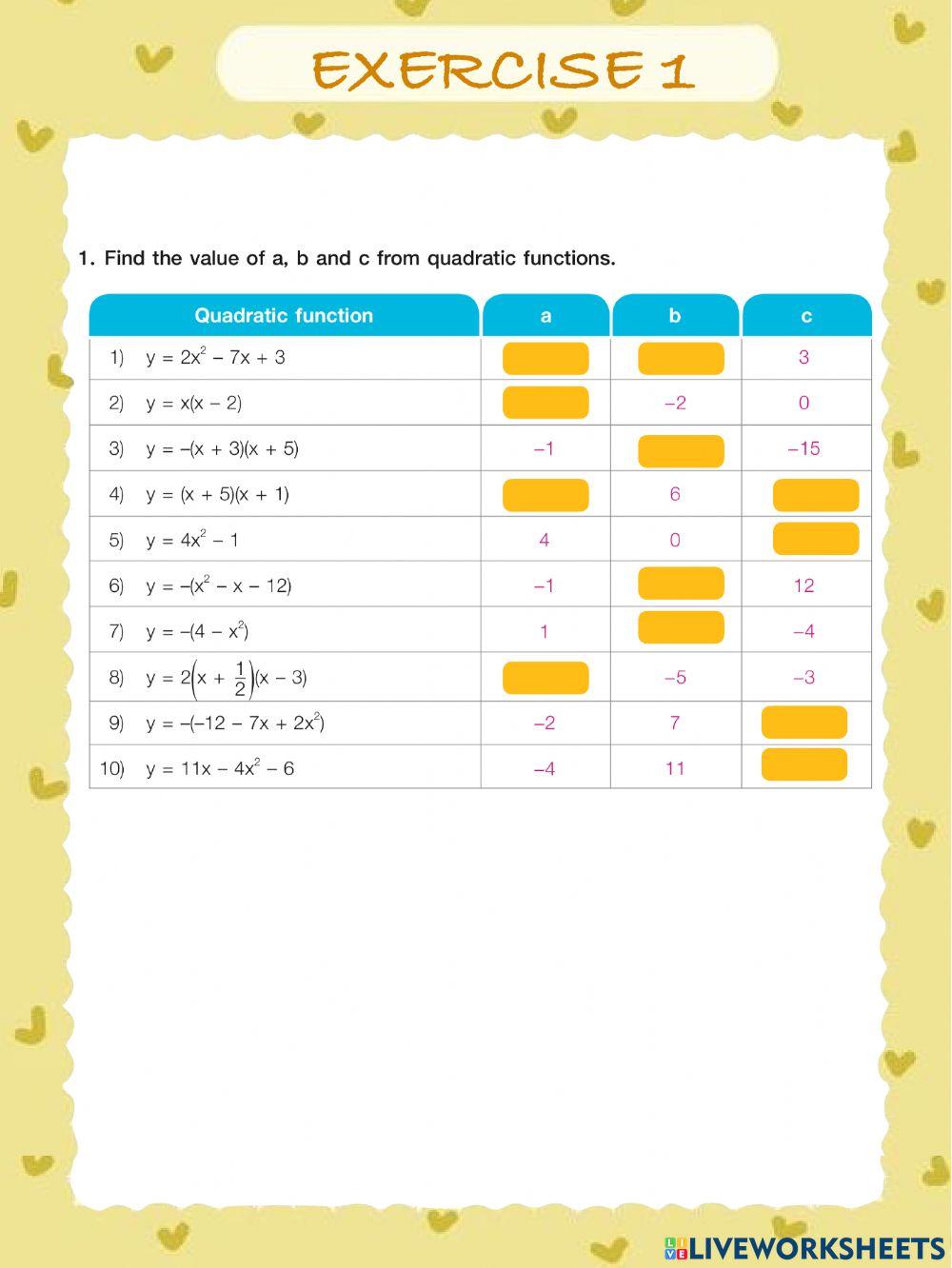 Polynomial | Free Interactive Worksheets | 1422525