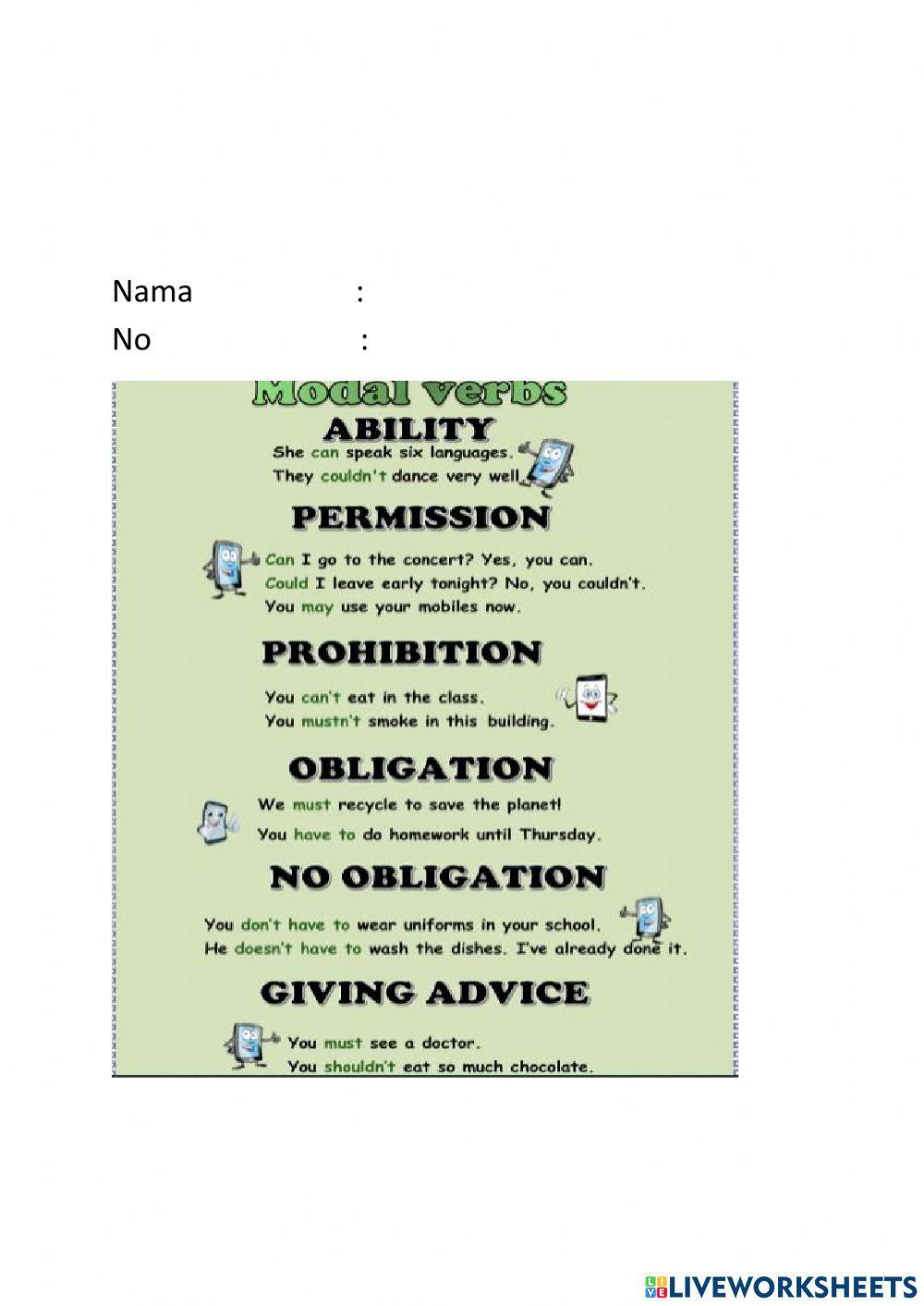 Should,Can | Free Interactive Worksheets | 1423981