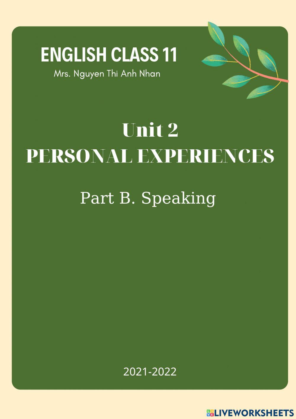 E11 - Unit 2 worksheet | Live Worksheets