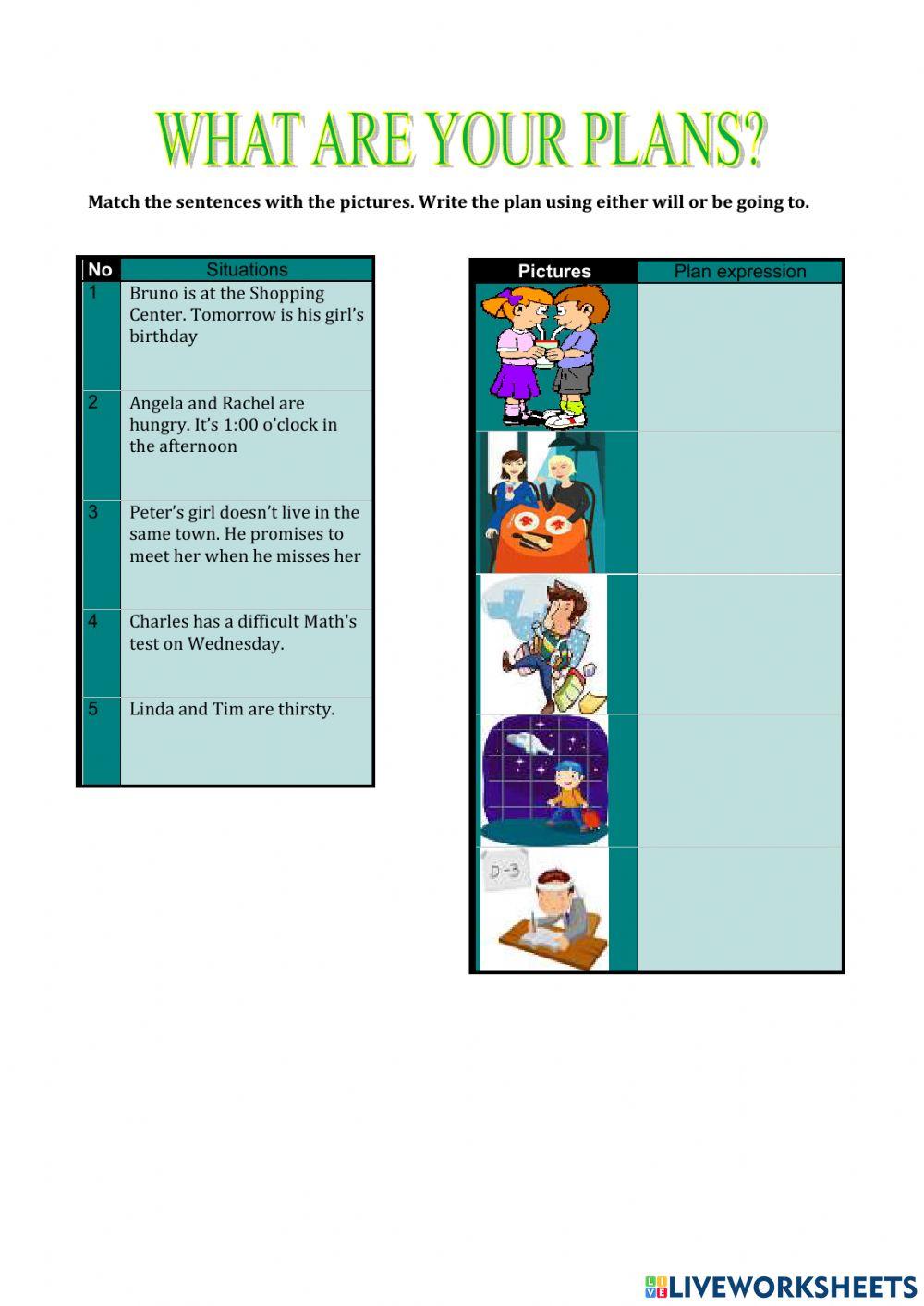 What are your plans? | indah jk | Live Worksheets