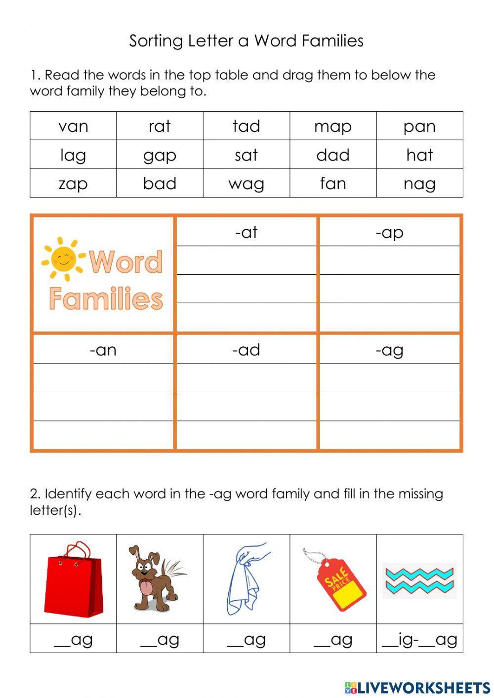 Sorting Letter … | Free Interactive Worksheets | 1424301