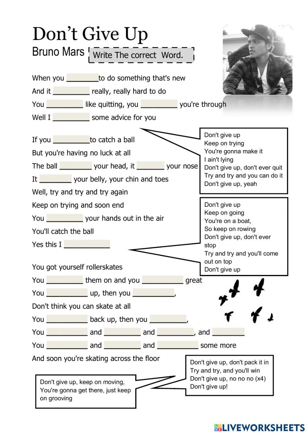 1423933 | Don't give up | olgalulu7912 | LiveWorksheets