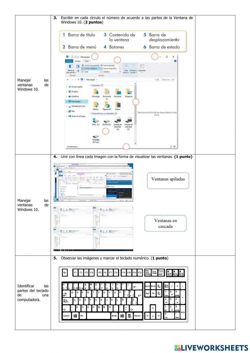 Evaluación de Computación Segundo del Tercer Parcial del Primer ...